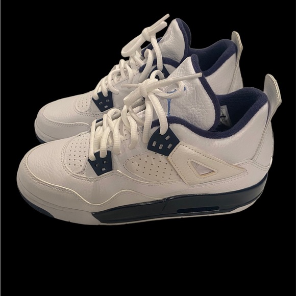 Jordan | Shoes | Air Jordan 4 Retro Bg White Legend Bluemidnight Navy ...